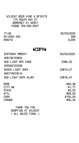 Store receipt generator - Create store receipt from multiple templates