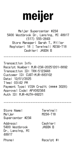 Store Receipt Generator - Template & Editor