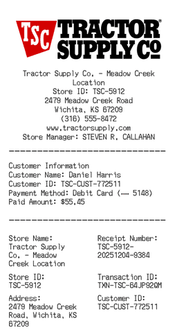 O'Reilly Auto Parts Receipt Generator – Template & Editor