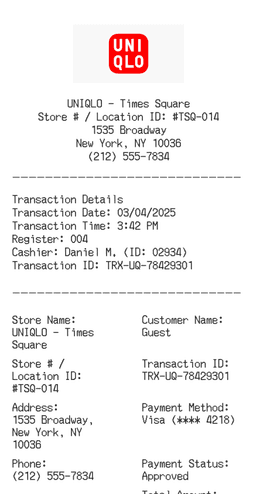 Store Receipt Generator - Template & Editor