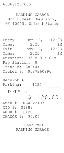Parking Receipt Generator - Template & Editor