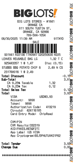 Store receipt generator - Create store receipt from multiple templates