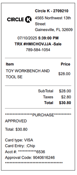Store receipt generator - Create store receipt from multiple templates