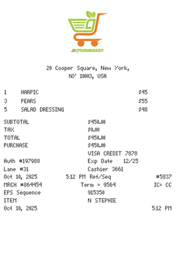 Bunnings Receipt Generator - Template & Editor