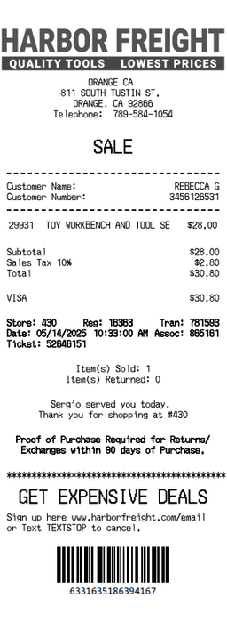 Store receipt generator - Create store receipt from multiple templates