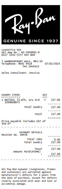 Plantillas de recibo personalizadas